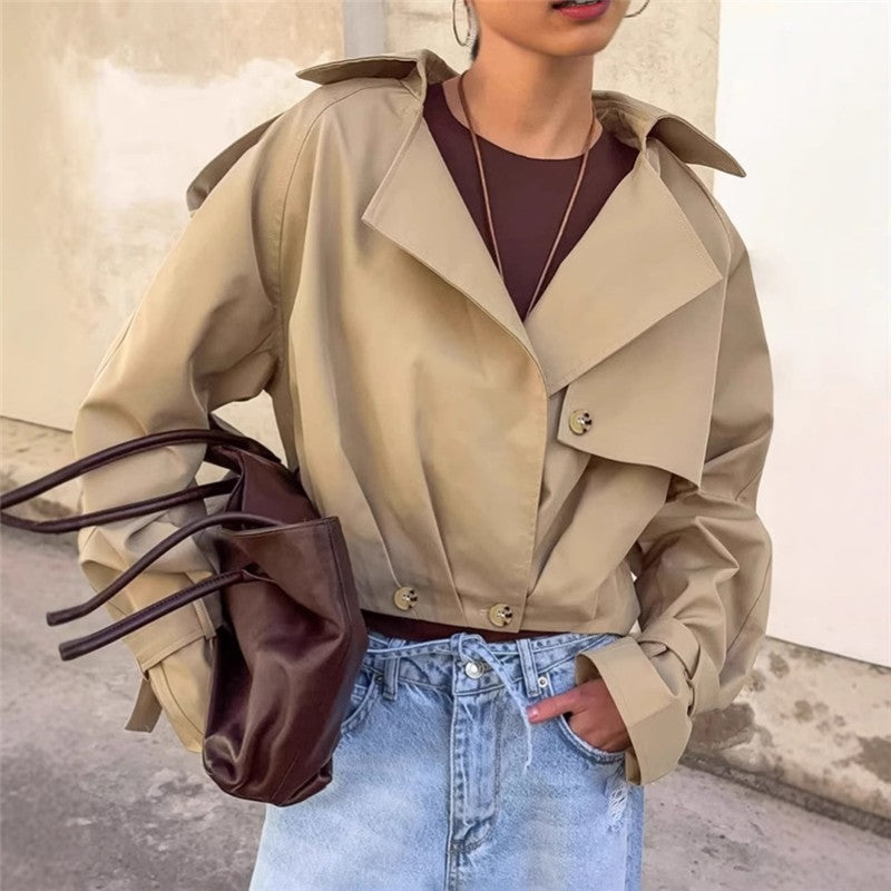 Relaxed Short Double Breasted Jacket – OceanusSwim