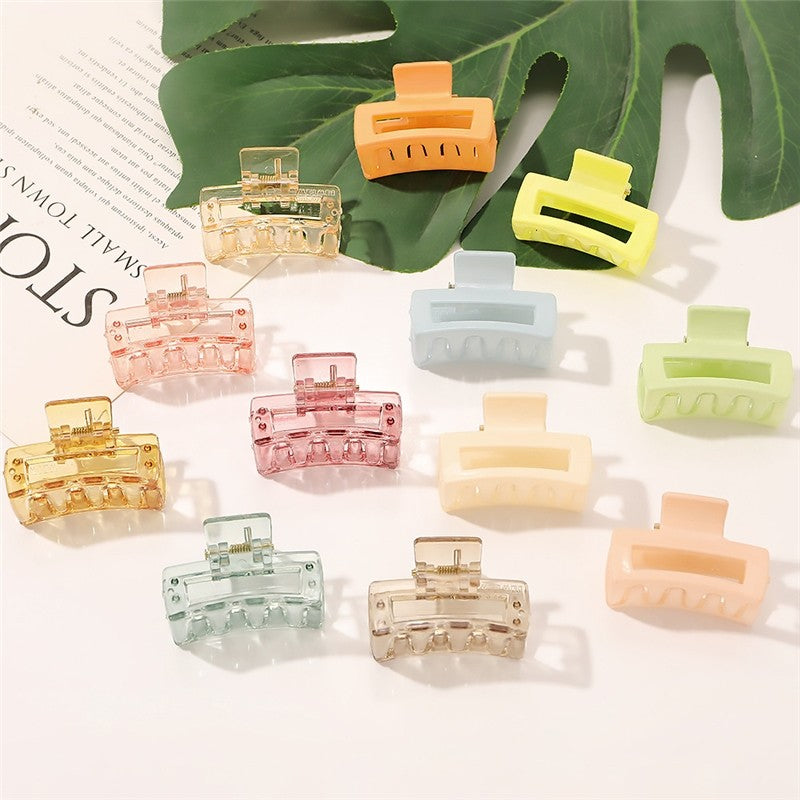Transparent Macaron Color Rectangle Claw Clip – OceanusSwim